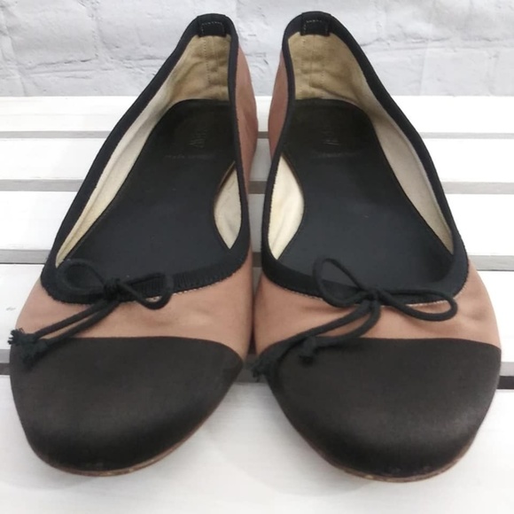 J. Crew | Shoes | J Crew Natalia Satin Ballet Flat 75 Italy Cap Toe ...